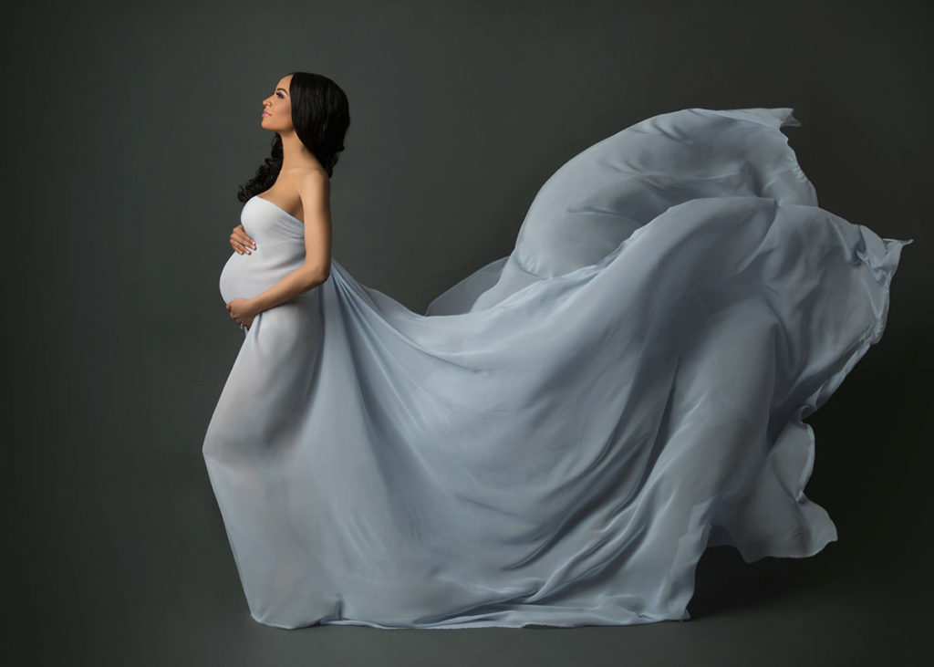 pregnancy photo flying blue silks | Glow Portraits | NYC Newborn ...
